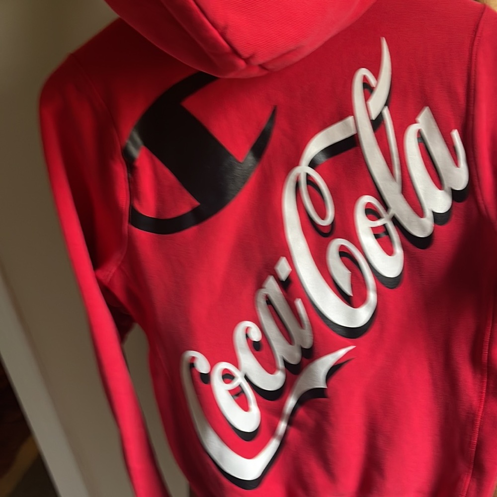 Rare Champion Coca Cola Collab Reverse Weave Hoodie - Gem